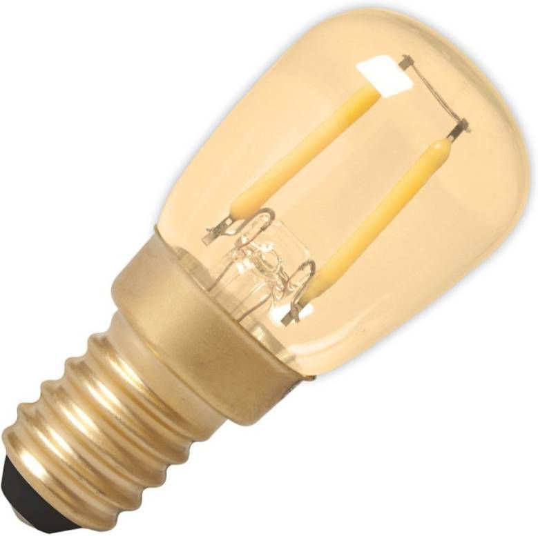 Trendhopper Calex LED Full Glass Filament Pilot lamp 240V 1, 5W 130lm E14 T26x58, Gold 2100K ...